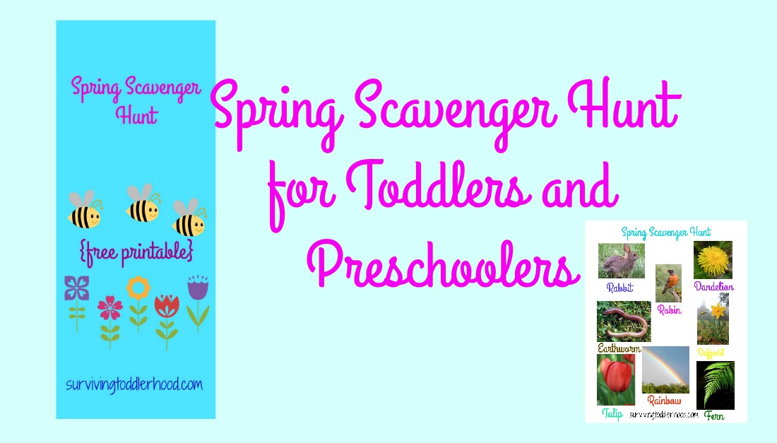Spring Scavenger Hunt for Toddlers {free printable} - Surviving Toddlerhood